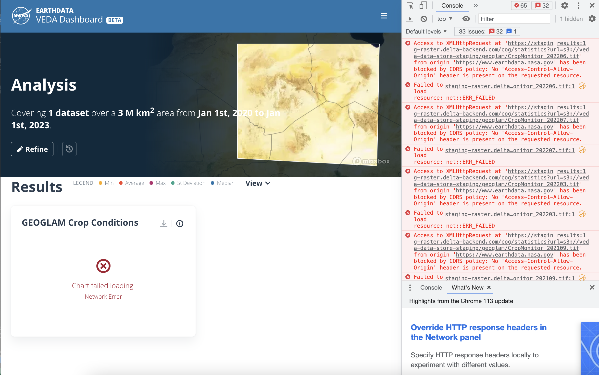 Analysis on GEOGLAM Crop Conditions fails with "Network Error" · Issue #350 · NASA-IMPACT/veda ...