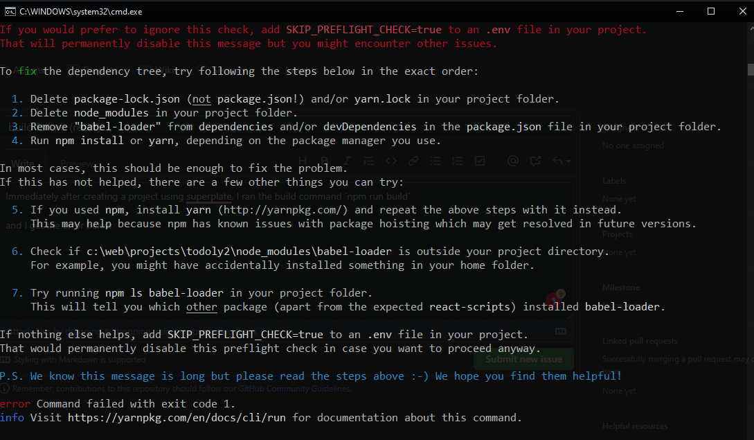 build failure (react) · Issue #289 · pankod/superplate · GitHub