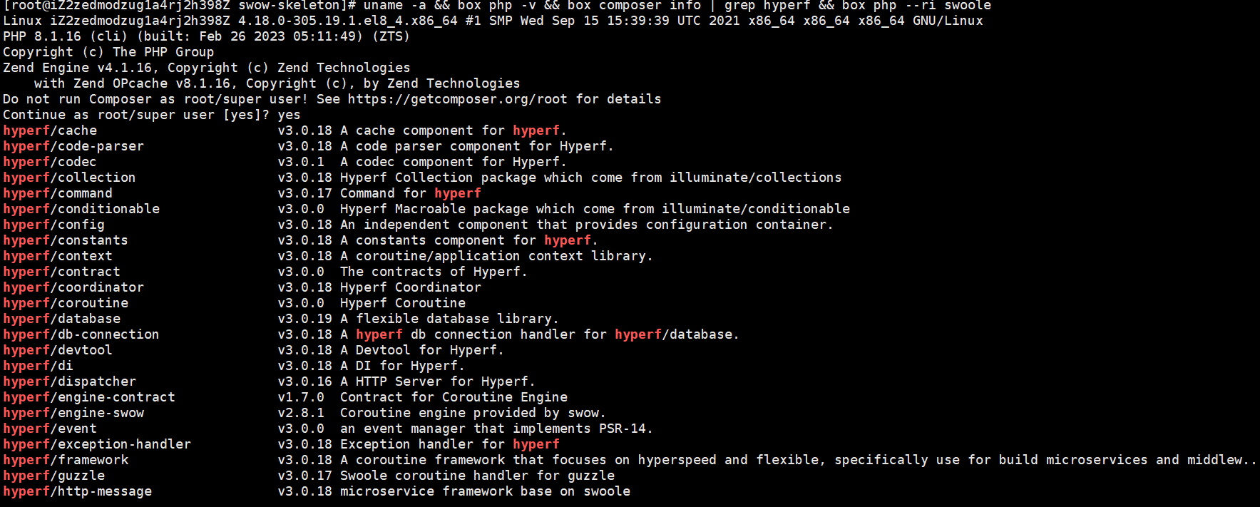 [BUG] swow 版本的hyperf启动时提示缺少 Hyperf\Coroutine\Exception\ChannelClosedException · Issue #5708 ...