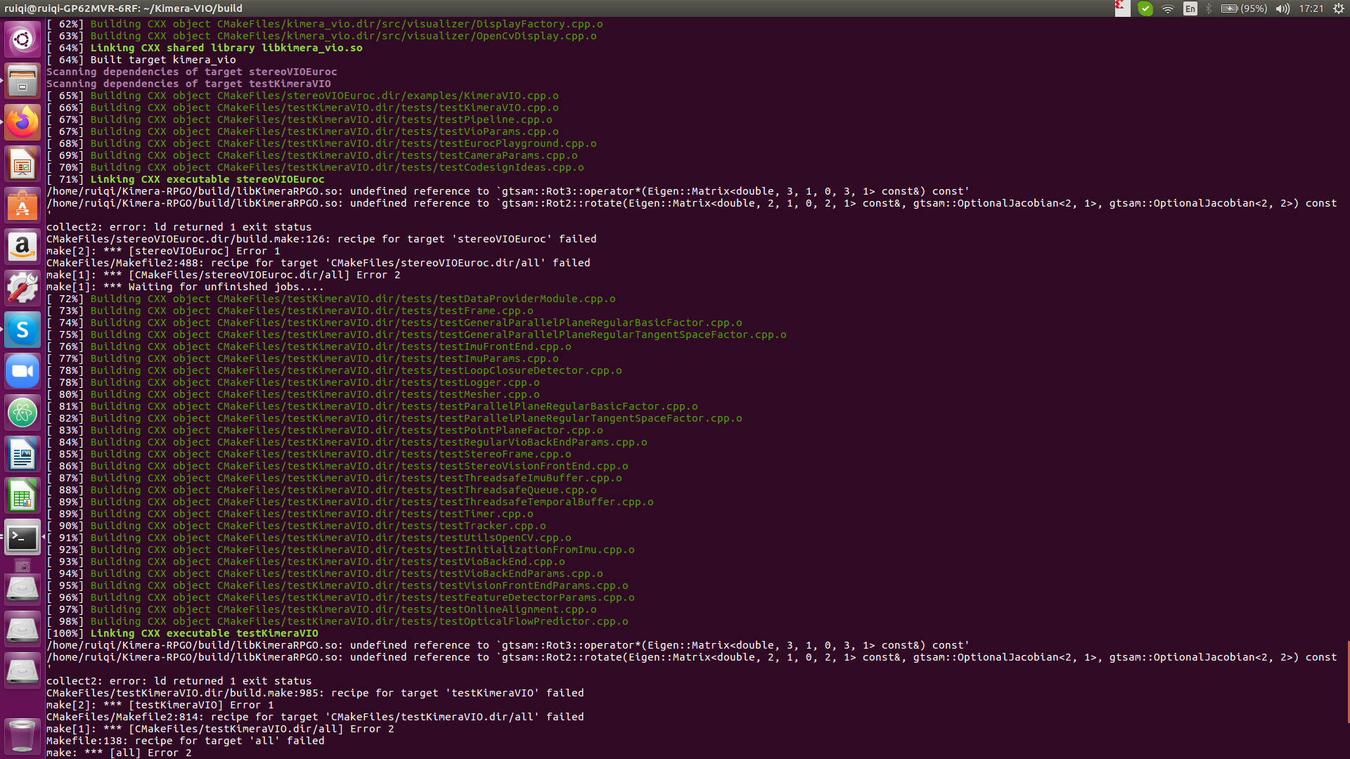 Unable to build Kimera-VIO from source · Issue #115 · MIT-SPARK/Kimera-VIO · GitHub