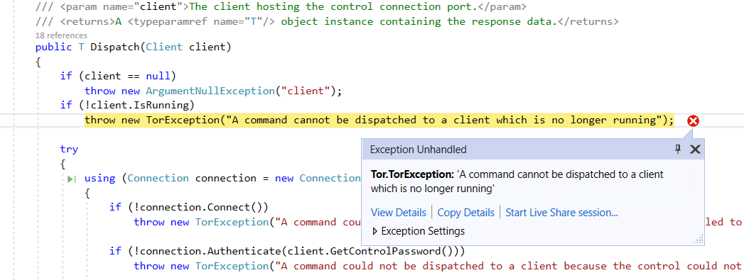 Tor Exception · Issue #6 · Zaczero/Tor4NET · GitHub