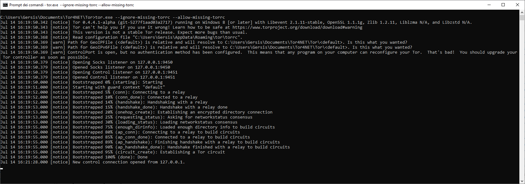 Tor Exception · Issue #6 · Zaczero/Tor4NET · GitHub