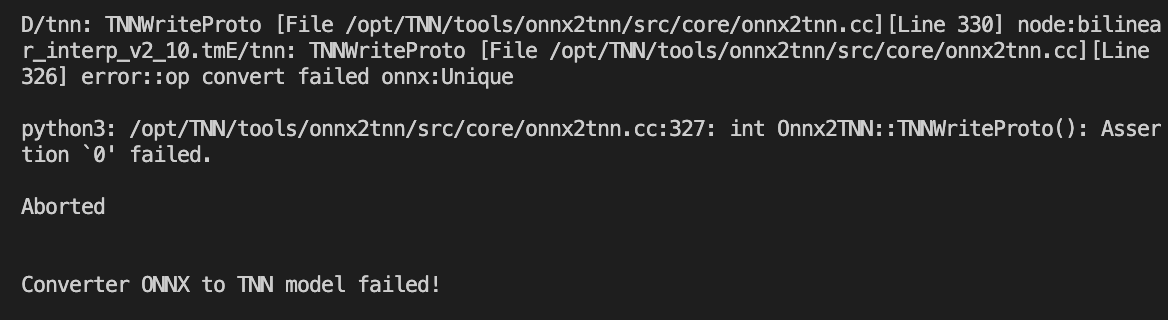 TNN 不支持Unique op · Issue #1864 · Tencent/TNN · GitHub
