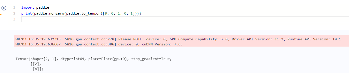 paddle.nonzero()不返回0所在位置 · Issue #44031 · PaddlePaddle/Paddle · GitHub