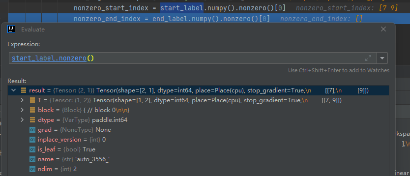 paddle.nonzero()不返回0所在位置 · Issue #44031 · PaddlePaddle/Paddle · GitHub
