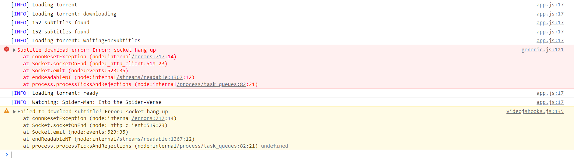 Subtitles not loading - error in the dev console · Issue #2769 · popcorn-official/popcorn ...