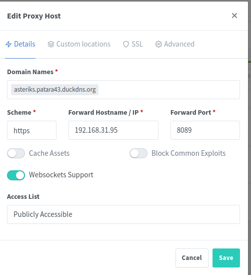 Nothing happens on the call (HAOS + DuckDNS + Let'sEncrypt + NginxProxyManager) · Issue #105 ...