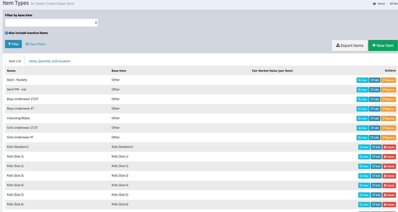 Inventory View between Diaper & Partner · Issue #1642 · rubyforgood/human-essentials · GitHub