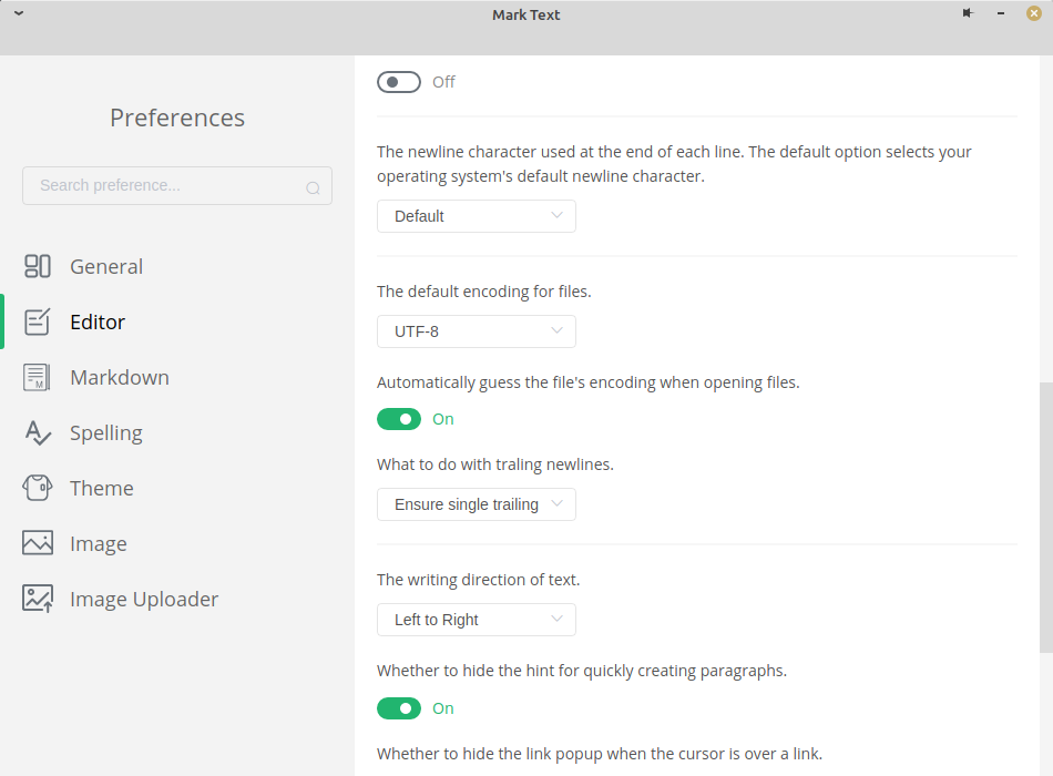 widget size in preferences box · Issue #2213 · marktext/marktext · GitHub