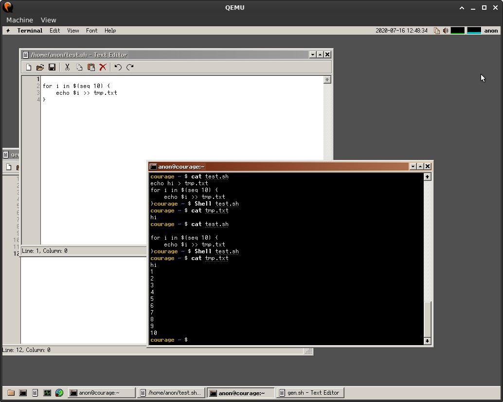 for loops get confused by mix of `>` and `>>` output redirections ...