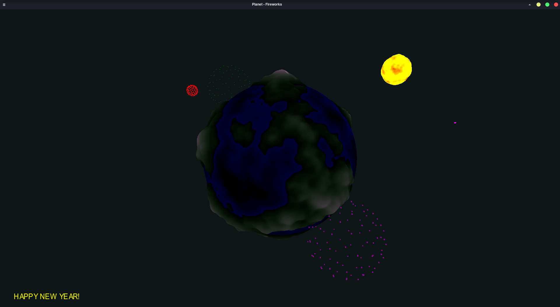 Github Mircowernerplanet Fireworks Procedurally Generated Planet From Which Fireworks Are