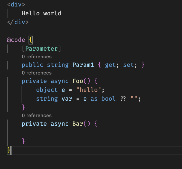 Razor Highlighting Incorrect Following An `as` Keyword With A Null Coalescing Operator In A