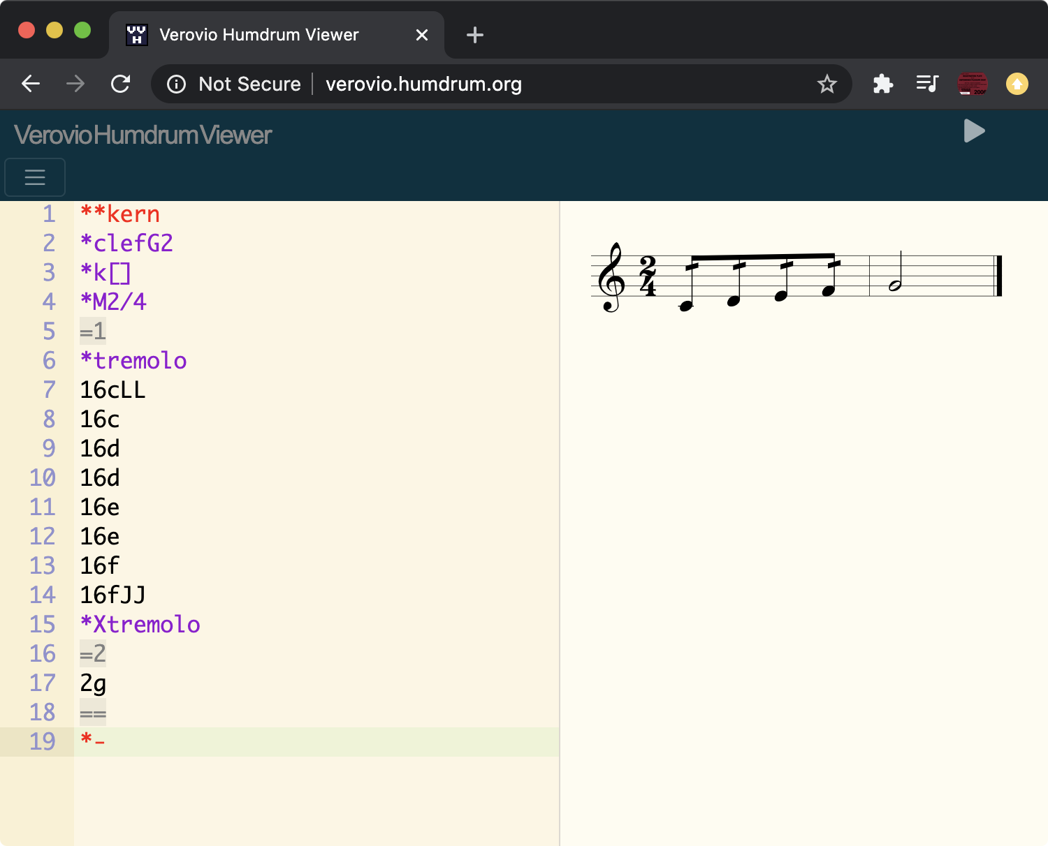 tremolo causes problem with conversion from musicxml to humdrum · Issue #323 · humdrum-tools ...