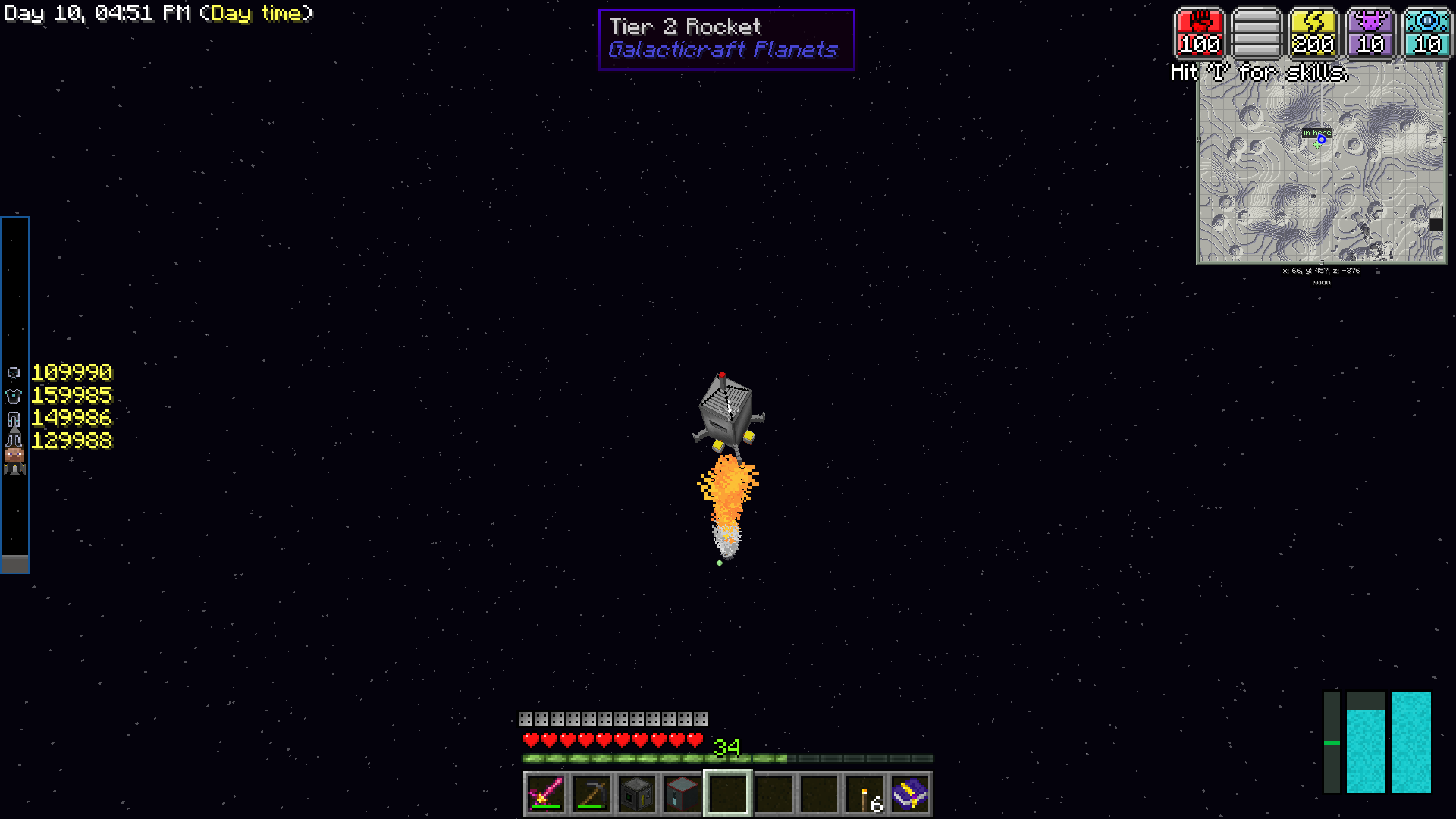 Not Rendering Oxygen Gear or Parachute or view of world while rocket is ...