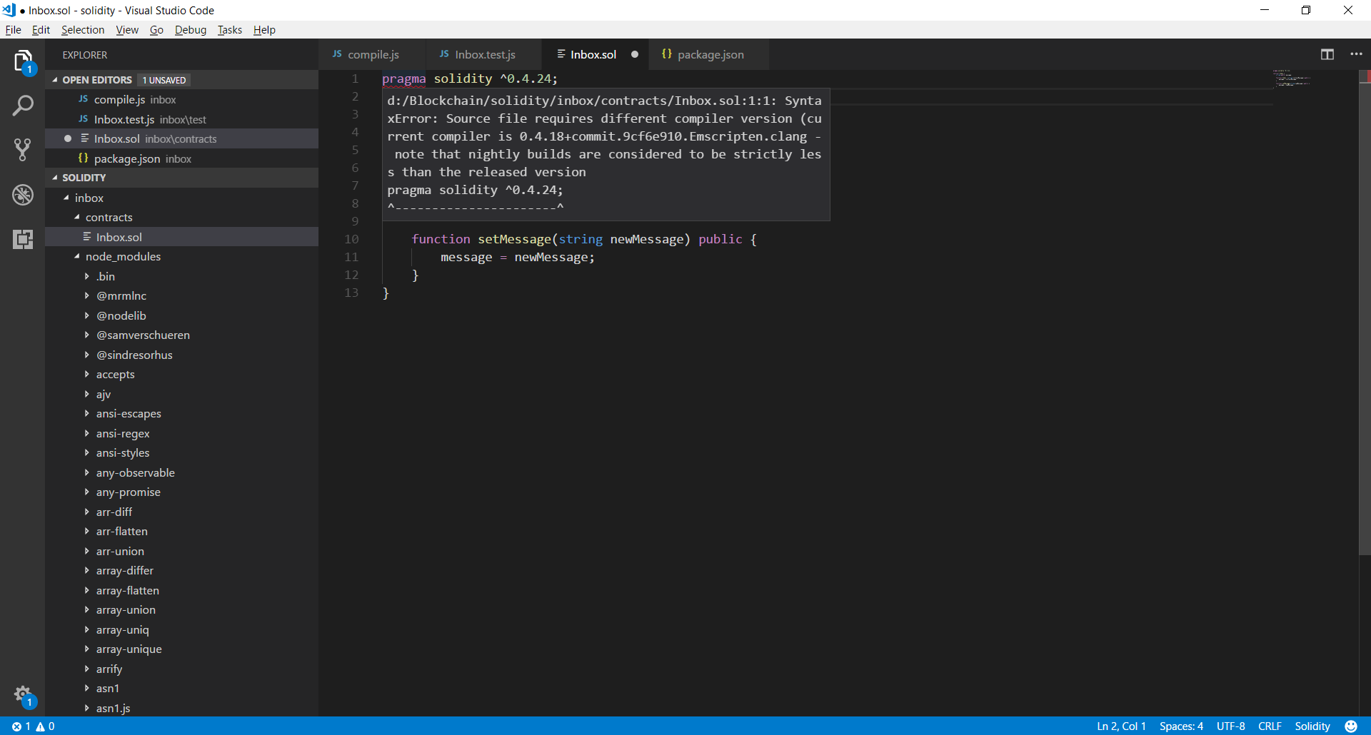 Solidity Version Error · Issue 230 · Ethereumsolc Js · Github 3788