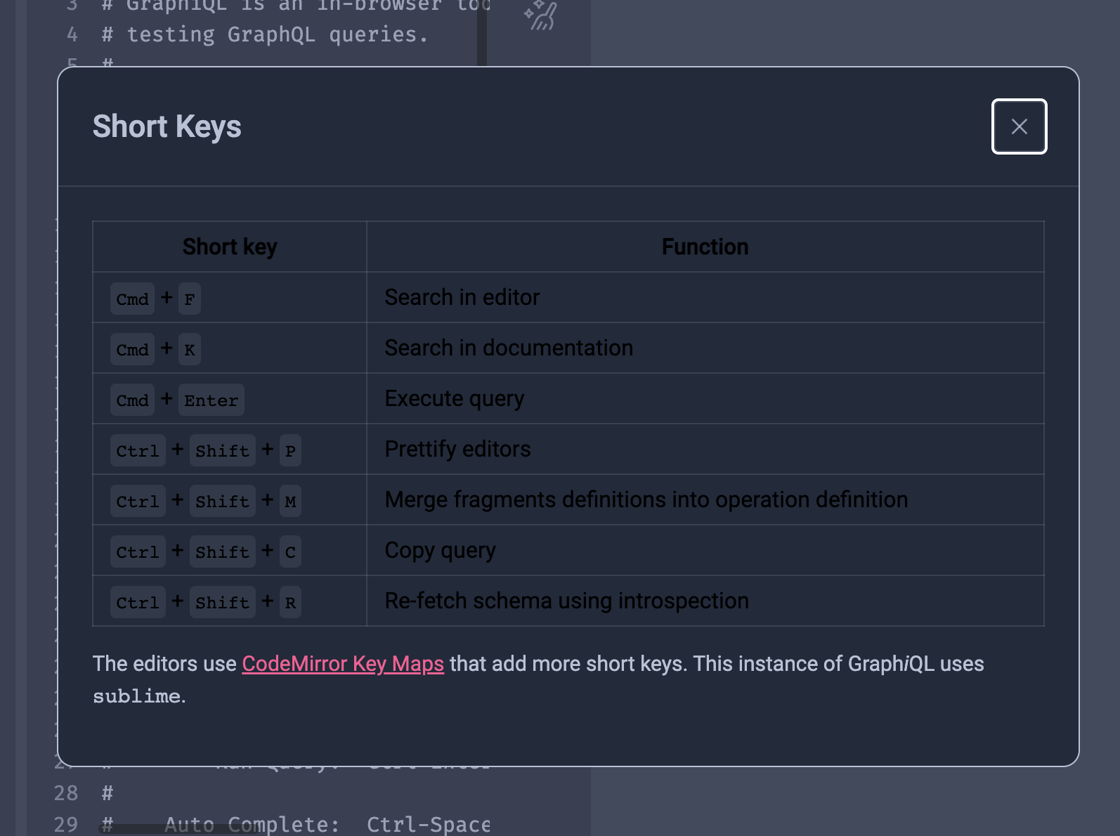 When In Dark Mode The Short Keys Dialog Text Is Black Instead Of White Or Gray · Issue 291