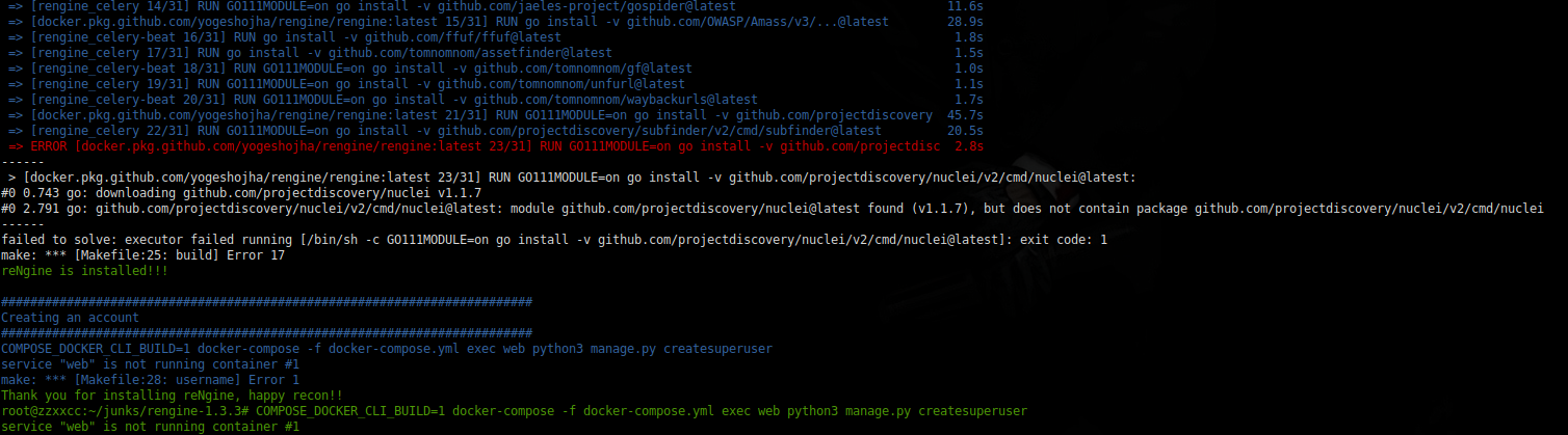 rengine tool in error · Issue #736 · yogeshojha/rengine · GitHub