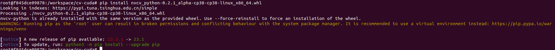 install cvcuda python, ModuleNotFoundError: No module named 'cvcuda' · Issue #69 · CVCUDA/CV ...