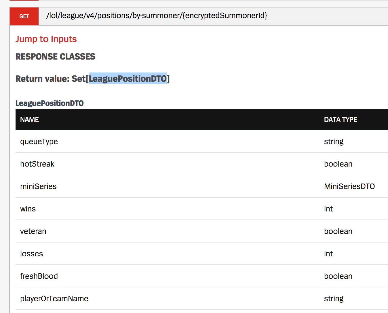 LeagueListDTO does not match returned JSON · Issue #29 · RiotGames/developer-relations · GitHub