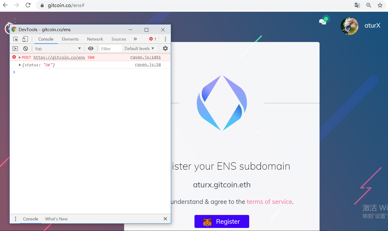 Can't get ENS Subdomains 500 code · Issue #6850 · gitcoinco/web · GitHub