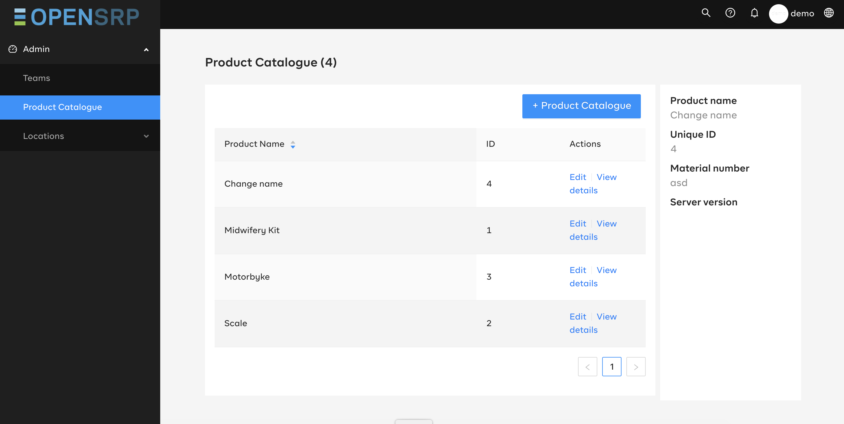 Implement Product Catalogue admin page · Issue #93 · onaio/fhir-web · GitHub