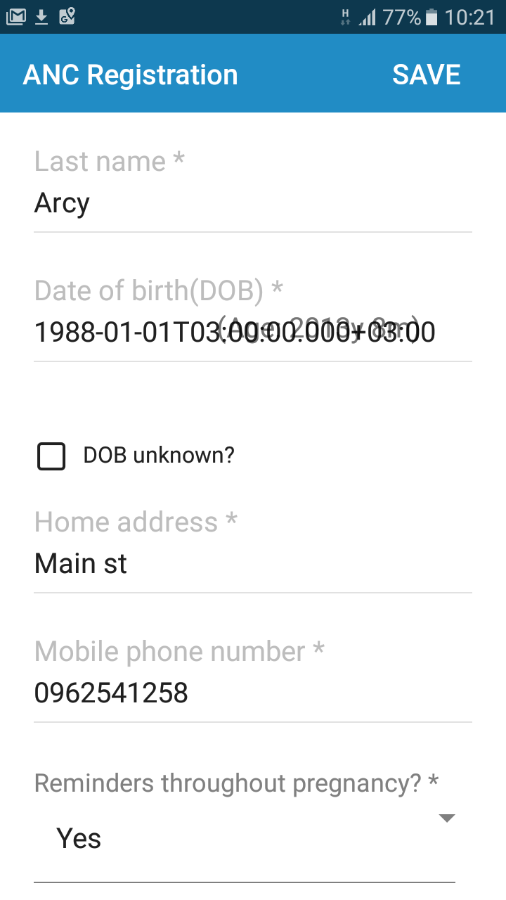 Edit registration form · Issue #28 · opensrp/opensrp-client-anc · GitHub