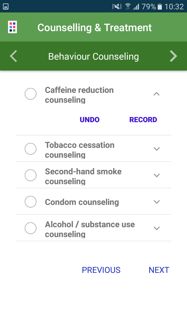 Implement Counseling & Treatment contact container · Issue #75 · opensrp/opensrp-client-anc · GitHub