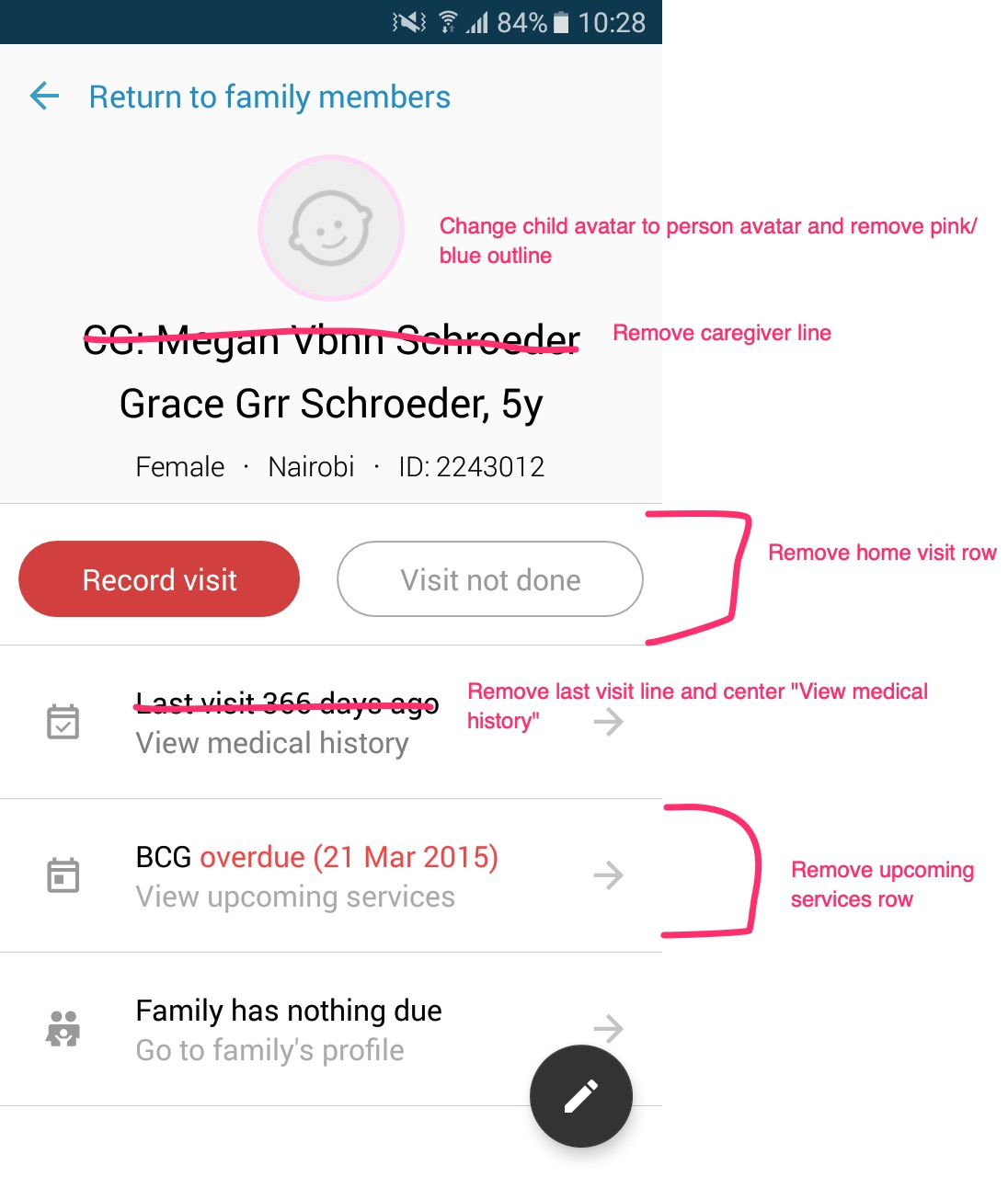 Change child profile to adult profile (leaving medical history) when child turns 5yo · Issue ...
