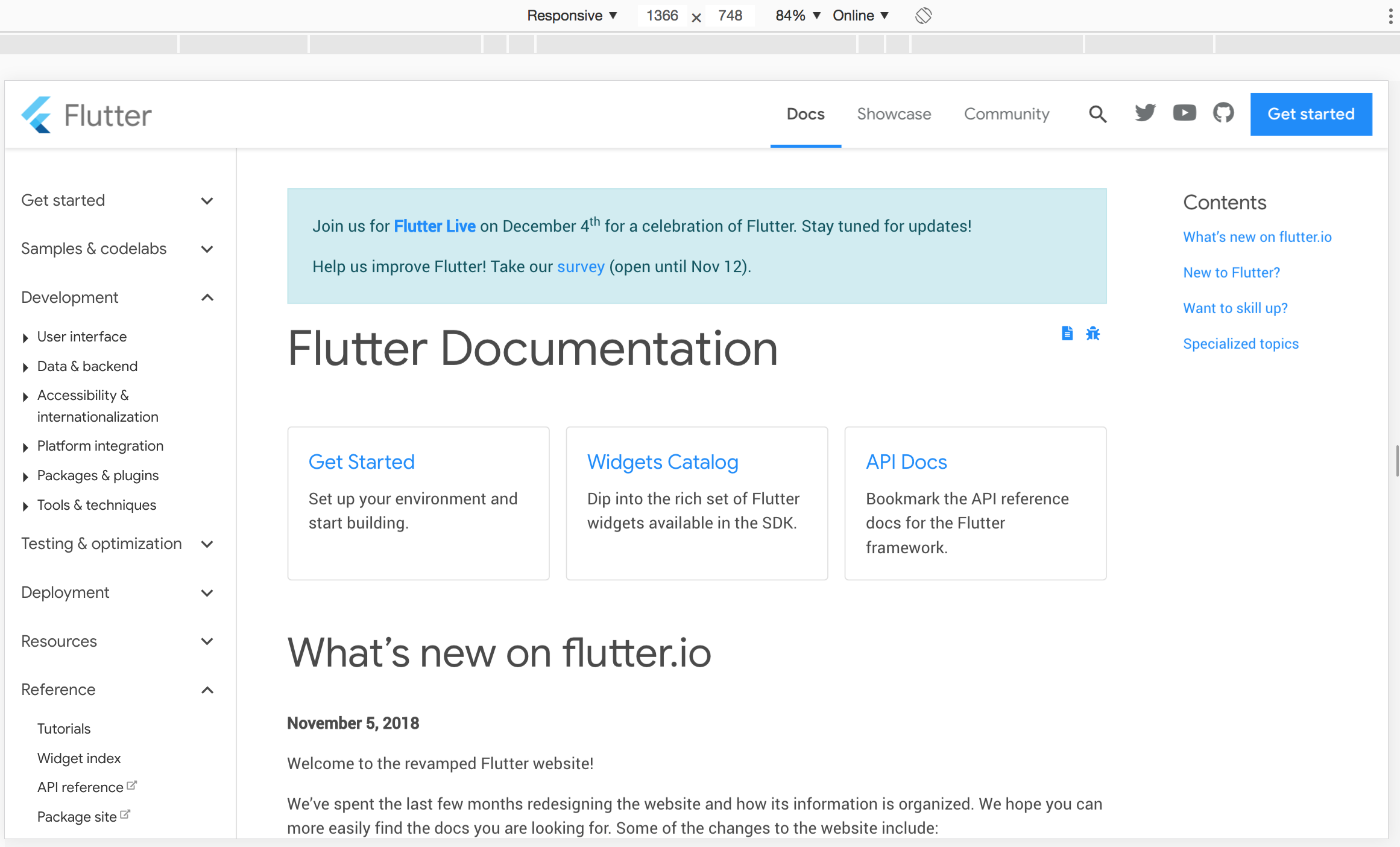[dash] Make the left nav feel less deep · Issue #1644 · flutter/website ...