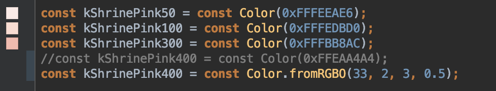 Show color preview for Color.fromARGB and Color.fromRGBO · Issue #3347 · flutter/flutter ...
