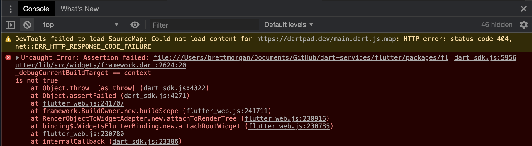 Console Doesnt Show Error Messages · Issue 1618 · Dart Langdart Pad · Github 1949