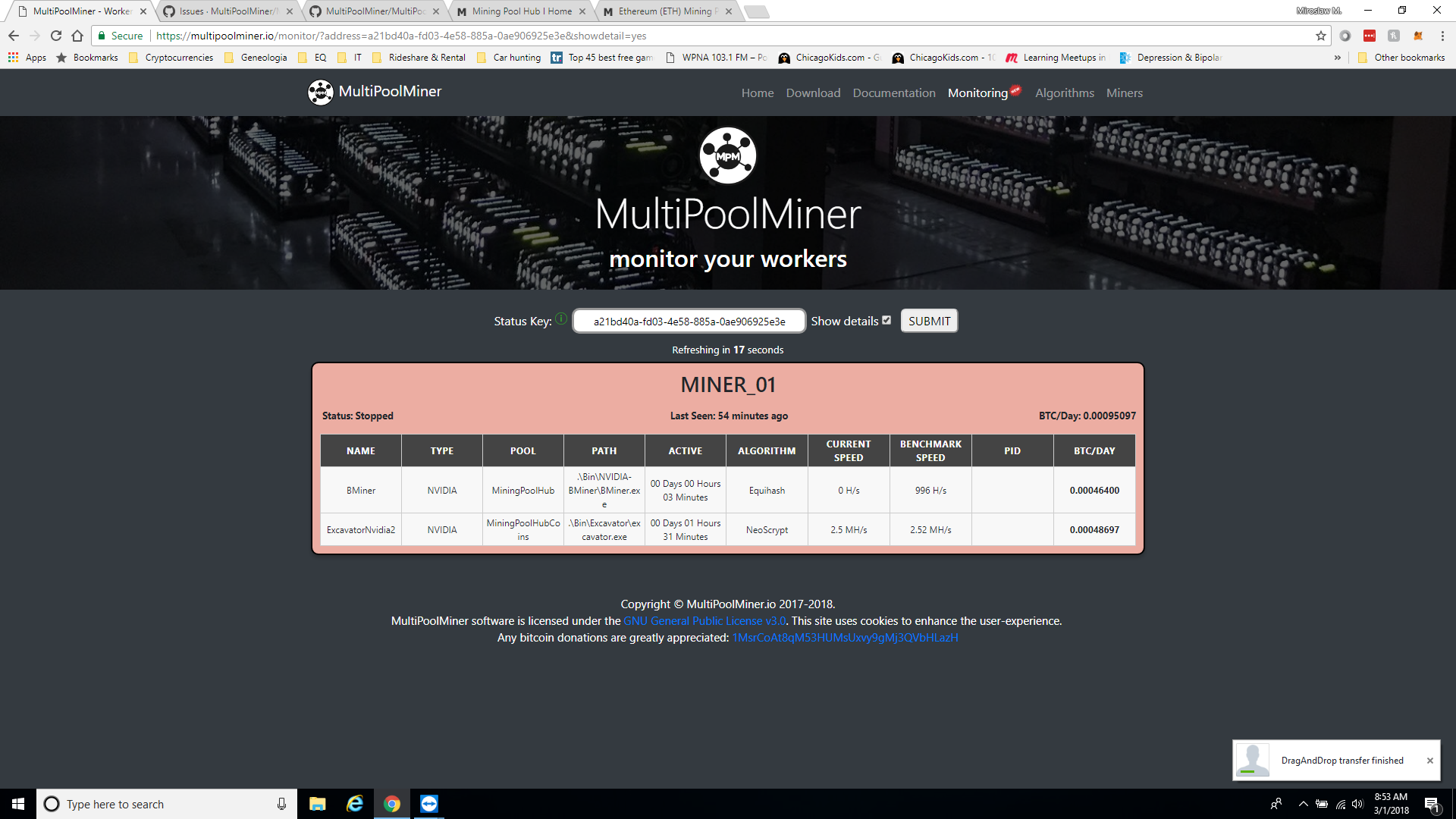 MPM monitoring hangs, miner continues (MPH) · Issue #1245 · MultiPoolMiner/MultiPoolMiner · GitHub