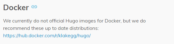 Typo on Docker section of installation page · Issue #1147 · gohugoio/hugoDocs · GitHub