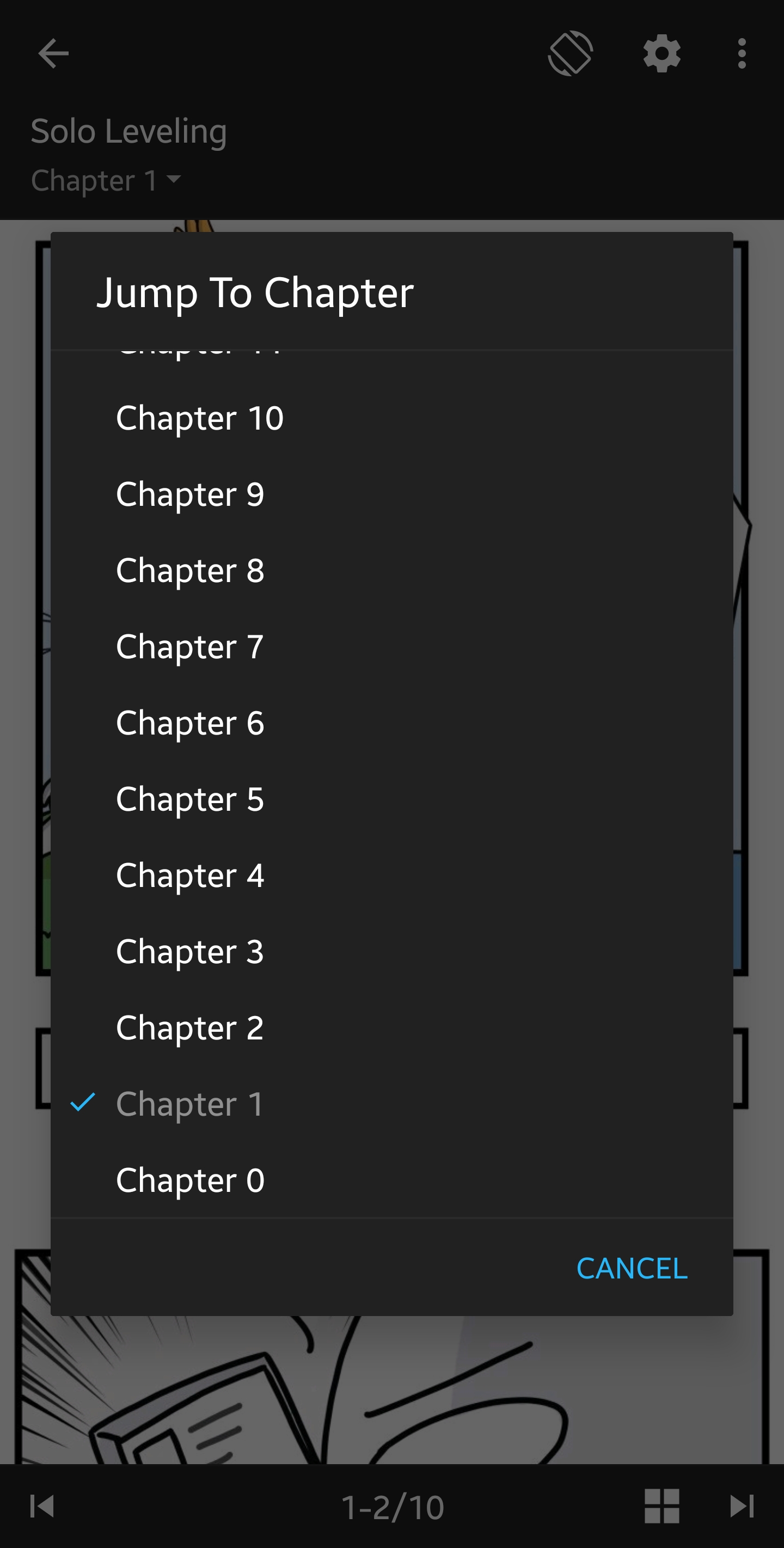 [Feature Request] Make chapter list in reader into a dialog instead of ...