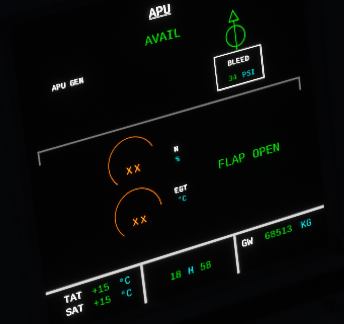 APU ECAM Page not showing N or EGT on landing · Issue #314 ...