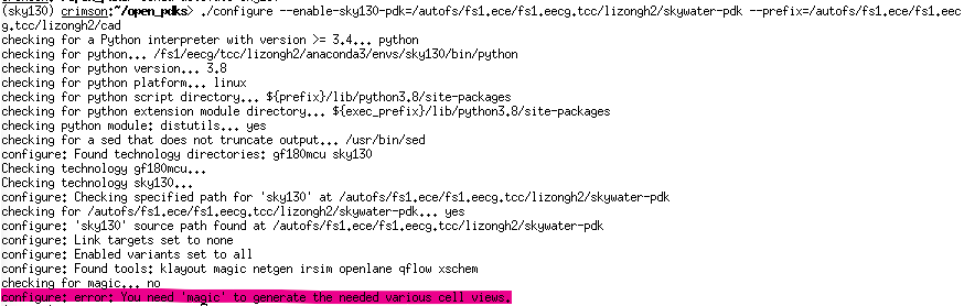 Need magic to get open_pdks installed where magic was installed already · Issue #287 ...