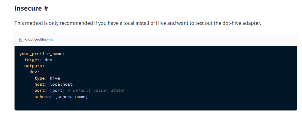 dbt-hive can only connect to default database · Issue #73 · cloudera ...