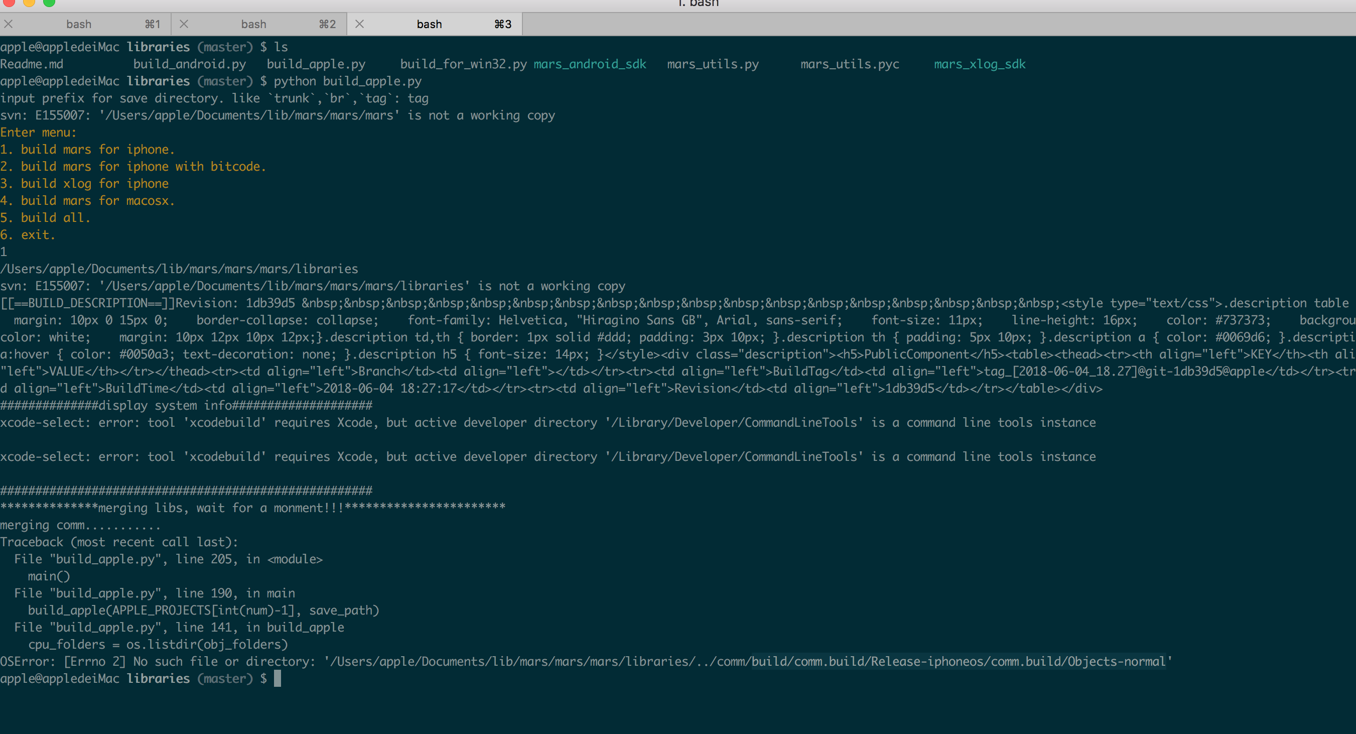iOS build_apple.py 脚本无法编译 · Issue #411 · Tencent/mars · GitHub