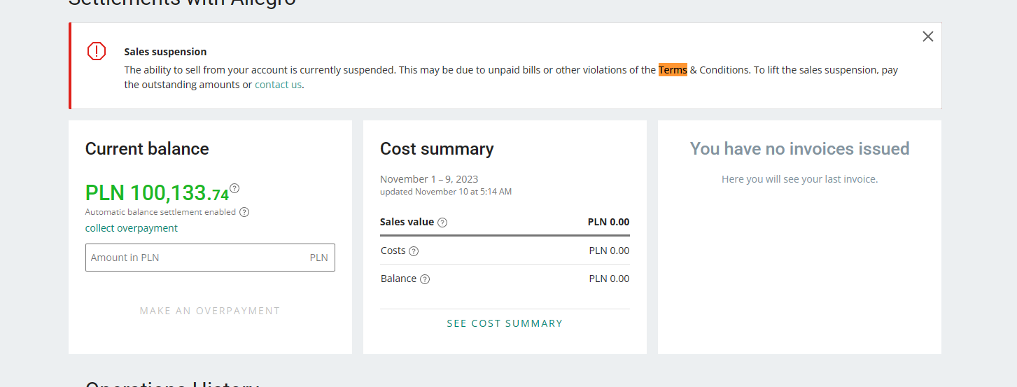 Sales suspension. SANDBOX · Issue #7947 · allegro/allegro-api · GitHub