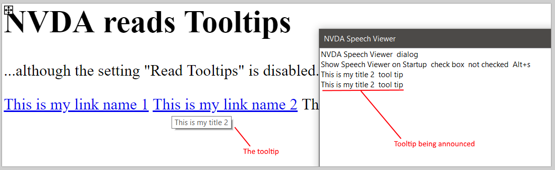NVDA reads tooltips although this is disabled · Issue #9480 · nvaccess/nvda · GitHub