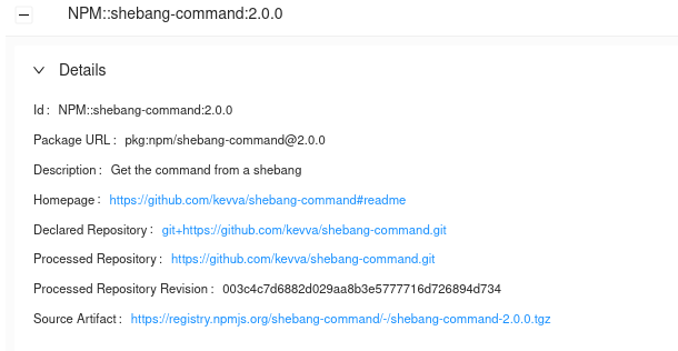 Display `authors` As Part Of Package Details In The Web App Report · Issue 5957 · Oss Review