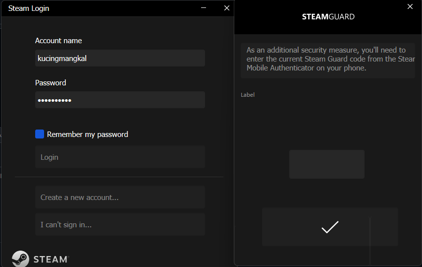 Steam Guard lock logo only shown text "Label" · Issue #35 · purogamer ...