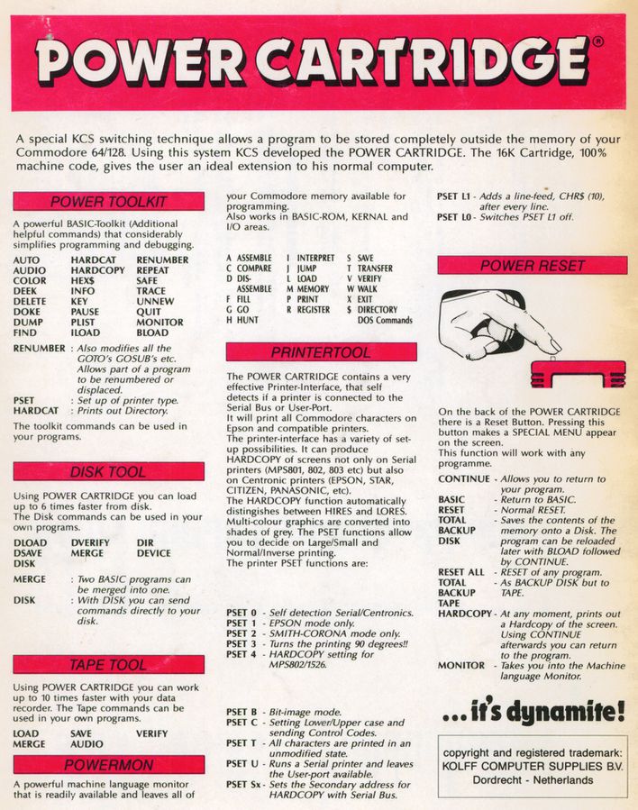 Power Cartridge K.C.S. support · Issue #446 · dirkwhoffmann/virtualc64 ...