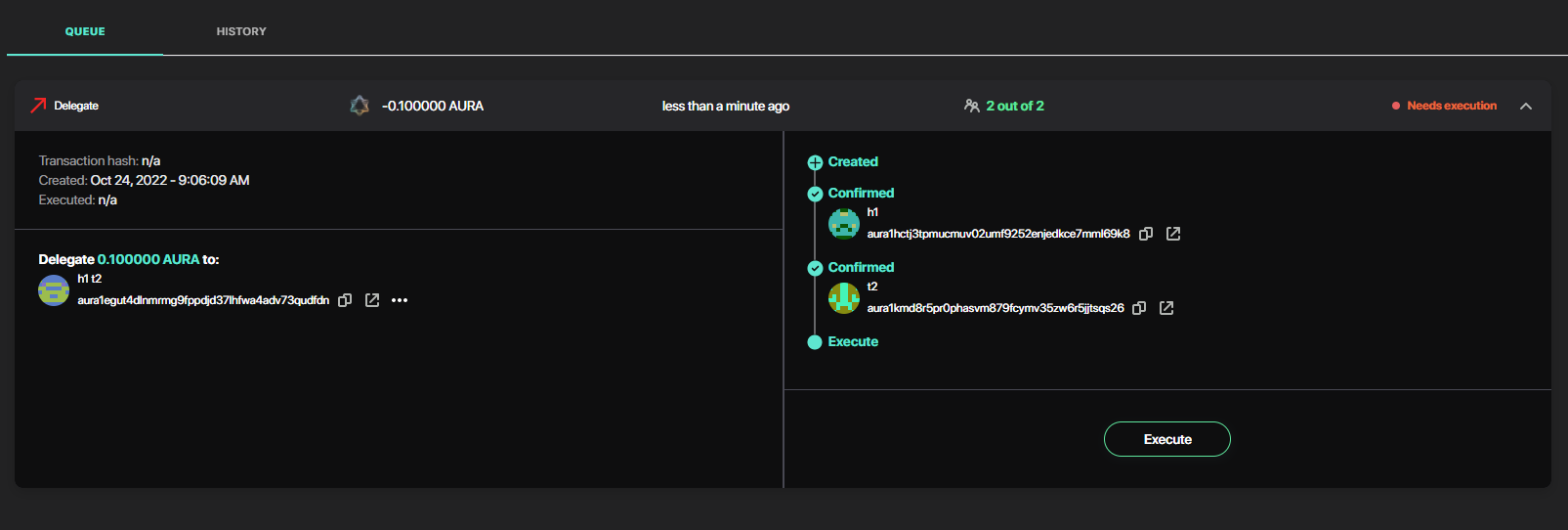 [Aura-Safe][Staking] Unable to stake with multisig safe · Issue #224 · aura-nw/Aura-Safe · GitHub