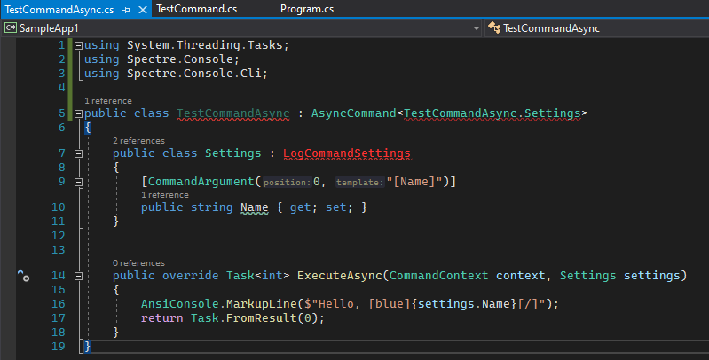 Docs reference LogCommandSettings · Issue #485 · spectreconsole/spectre.console · GitHub