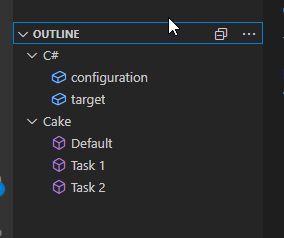 Feature Request: Implement Code outline for cake scripts. · Issue #100 · cake-build/cake-vscode ...