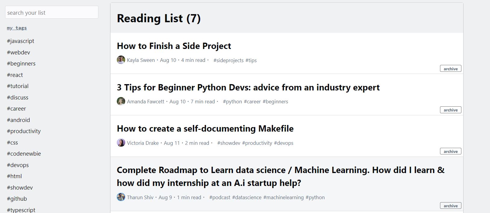 Reading list counter · Issue #9770 · forem/forem · GitHub