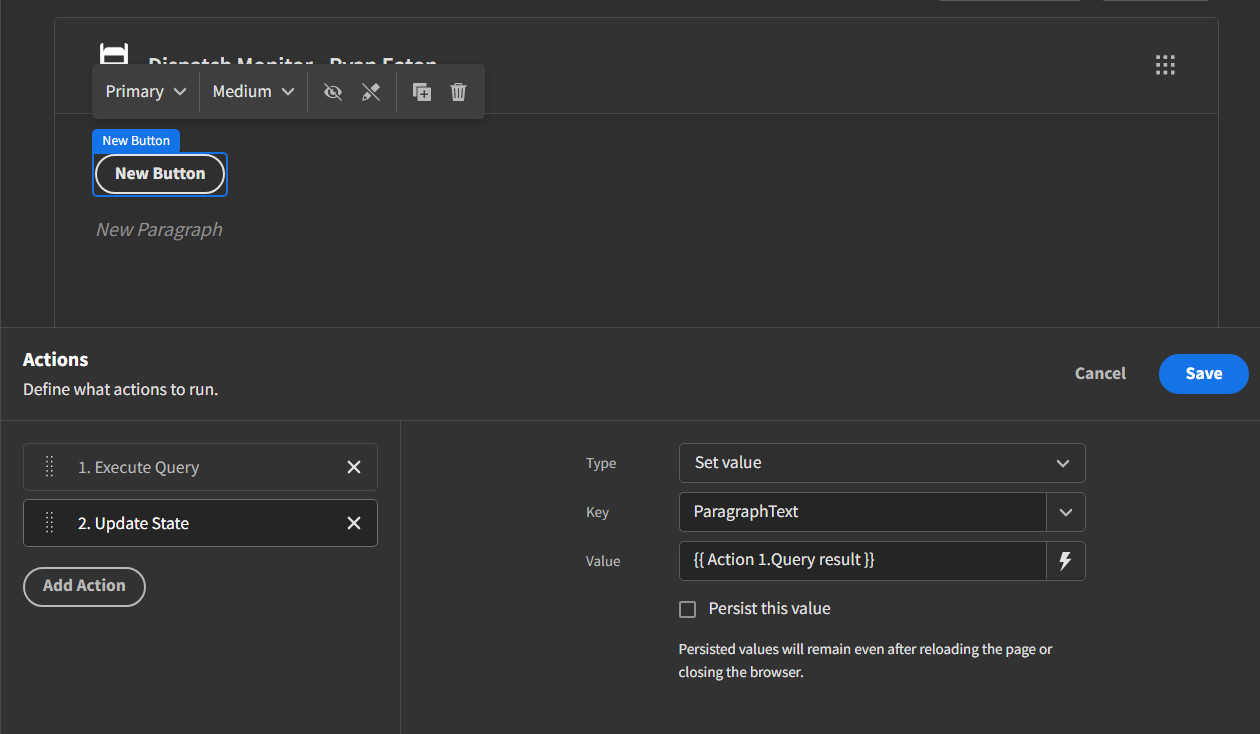 How to update a paragraph field after a query? · Budibase budibase ...