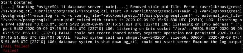 Android 10 & UserLand v2.7.3 - PostgreSQL shared memory segment when creating cluster · Issue ...
